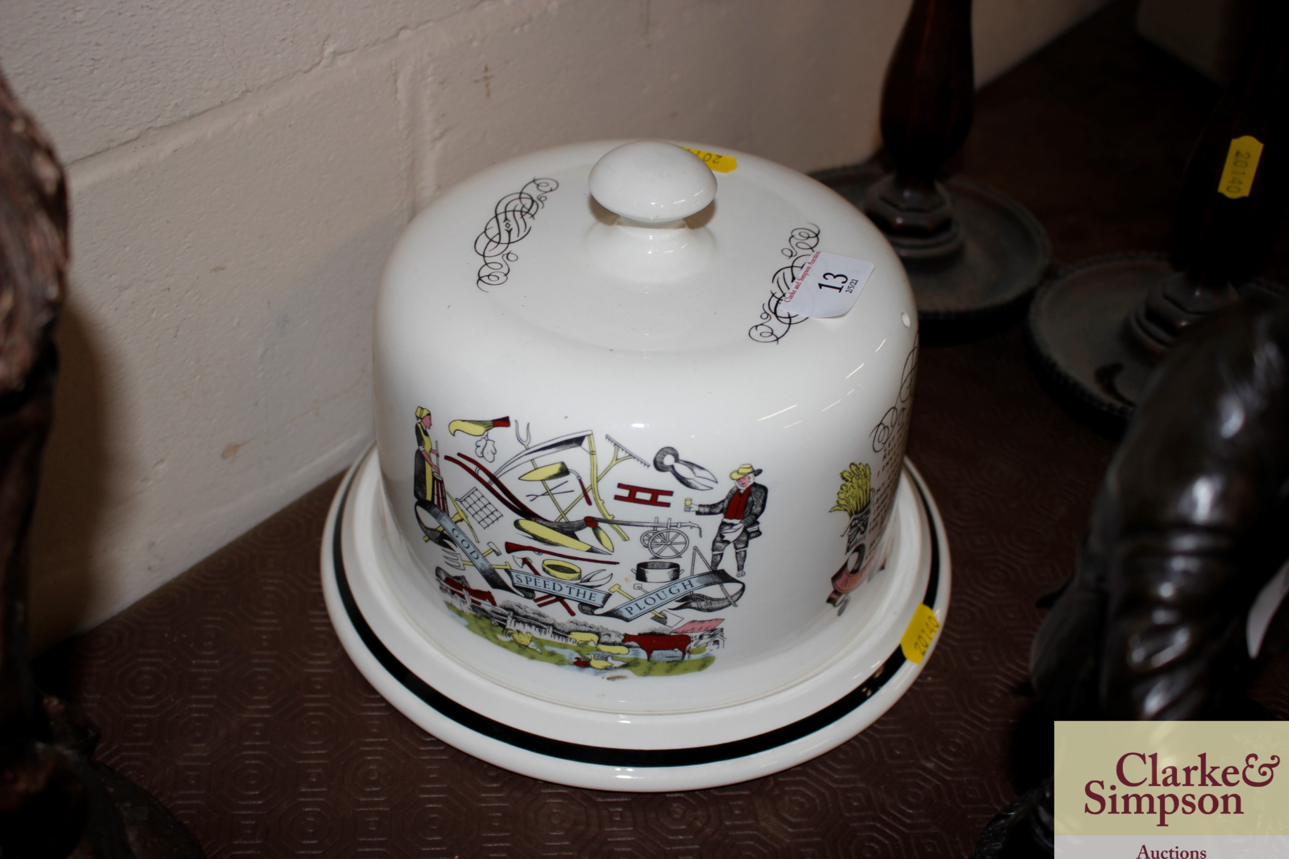 A God Speed The Plough cheese dish by Burleigh Ironstone