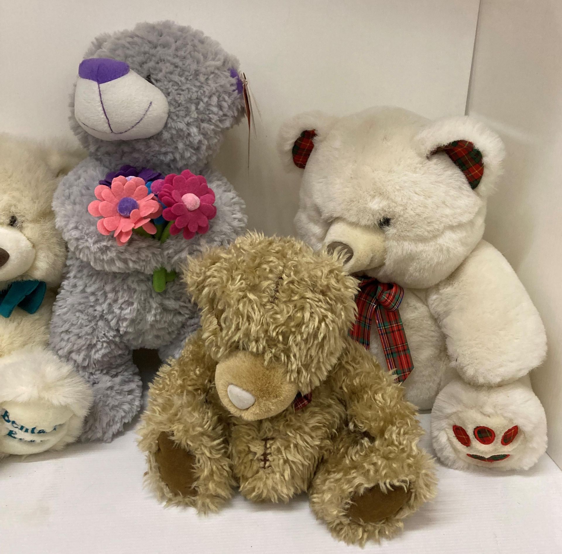 Five various soft toy bears - Bentall's bear, Cuddles Collection, Carte ...
