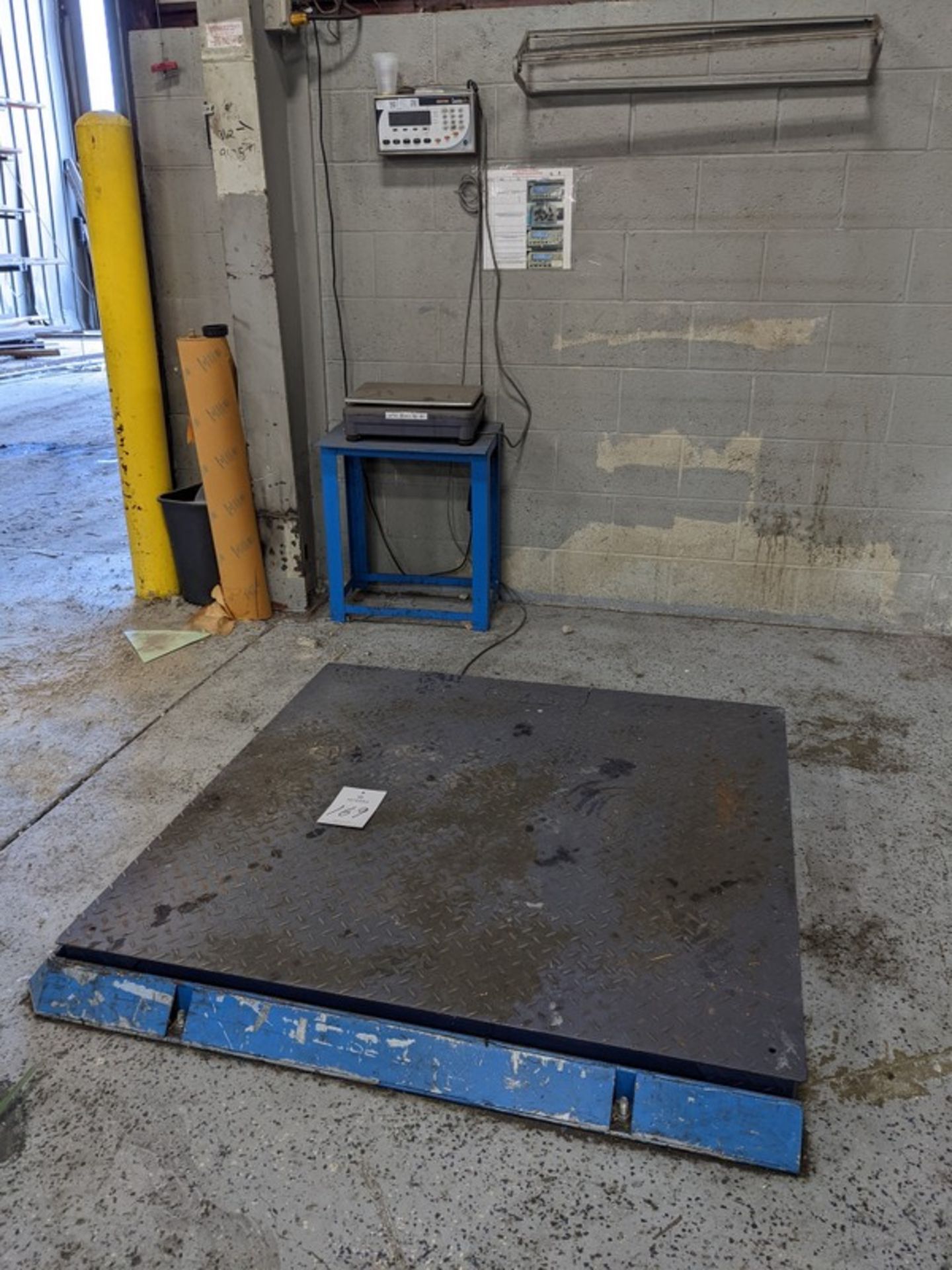 48" x 48" Platform Scale, w/ Rice Lake CounterPart DRO, 11" Bench-Top Scale