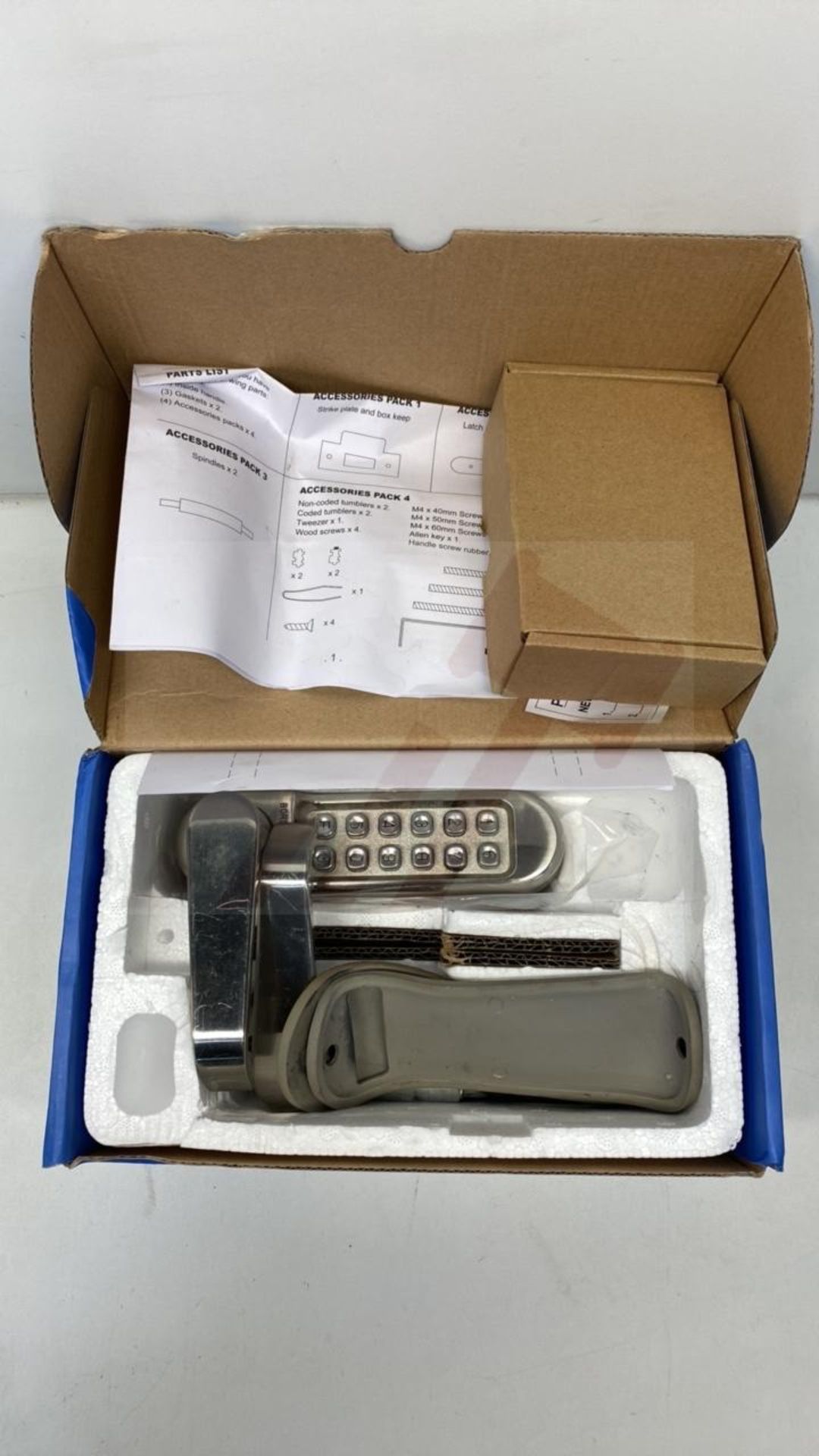 BorgLocks BL5000MK3 Series Digital Push Button Lock, Satin Stainless ...