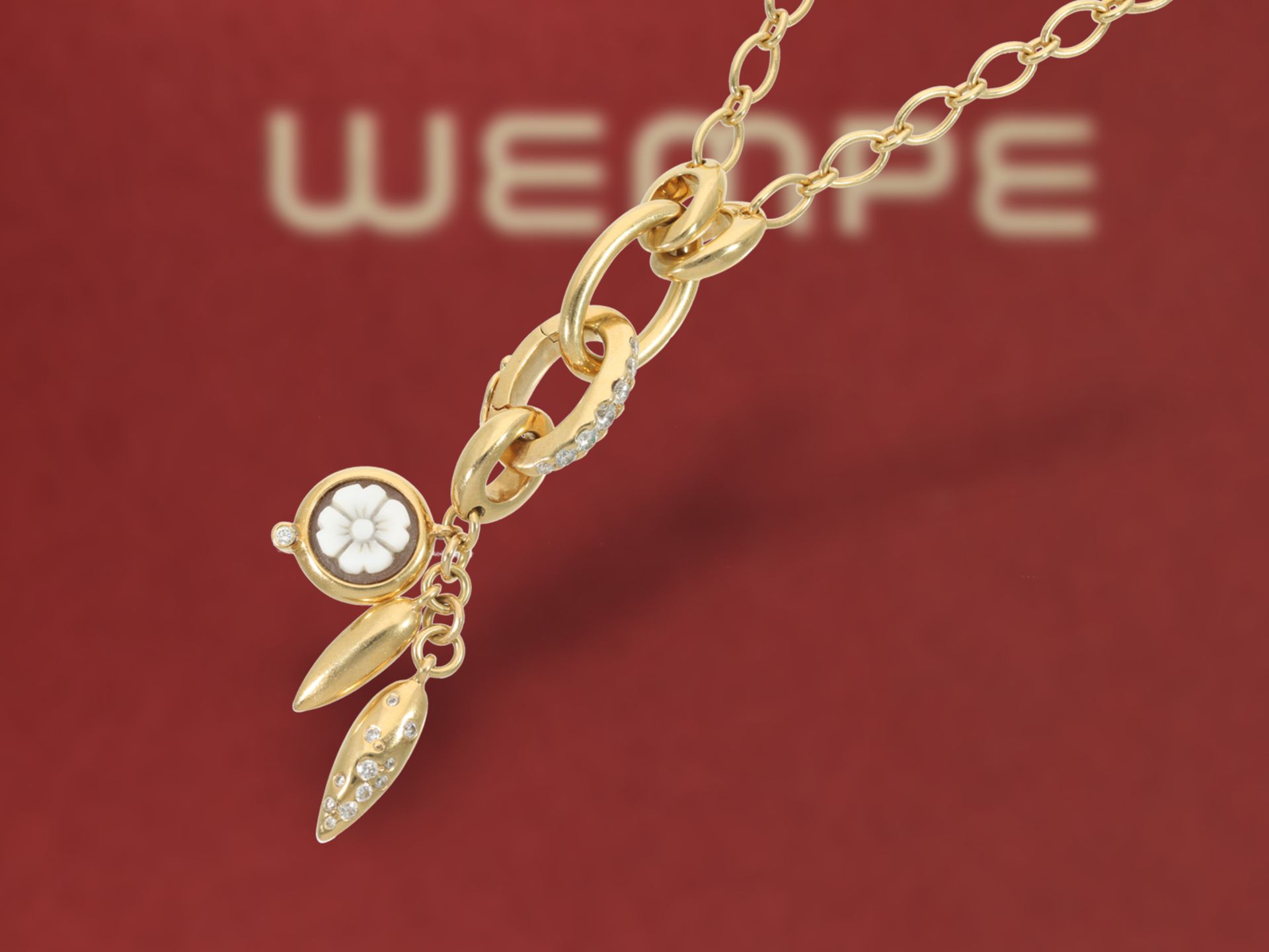 Hochwertiges Designer-Collier By Kim Wempe mit Brillanten, 18K Gold: Ca ...