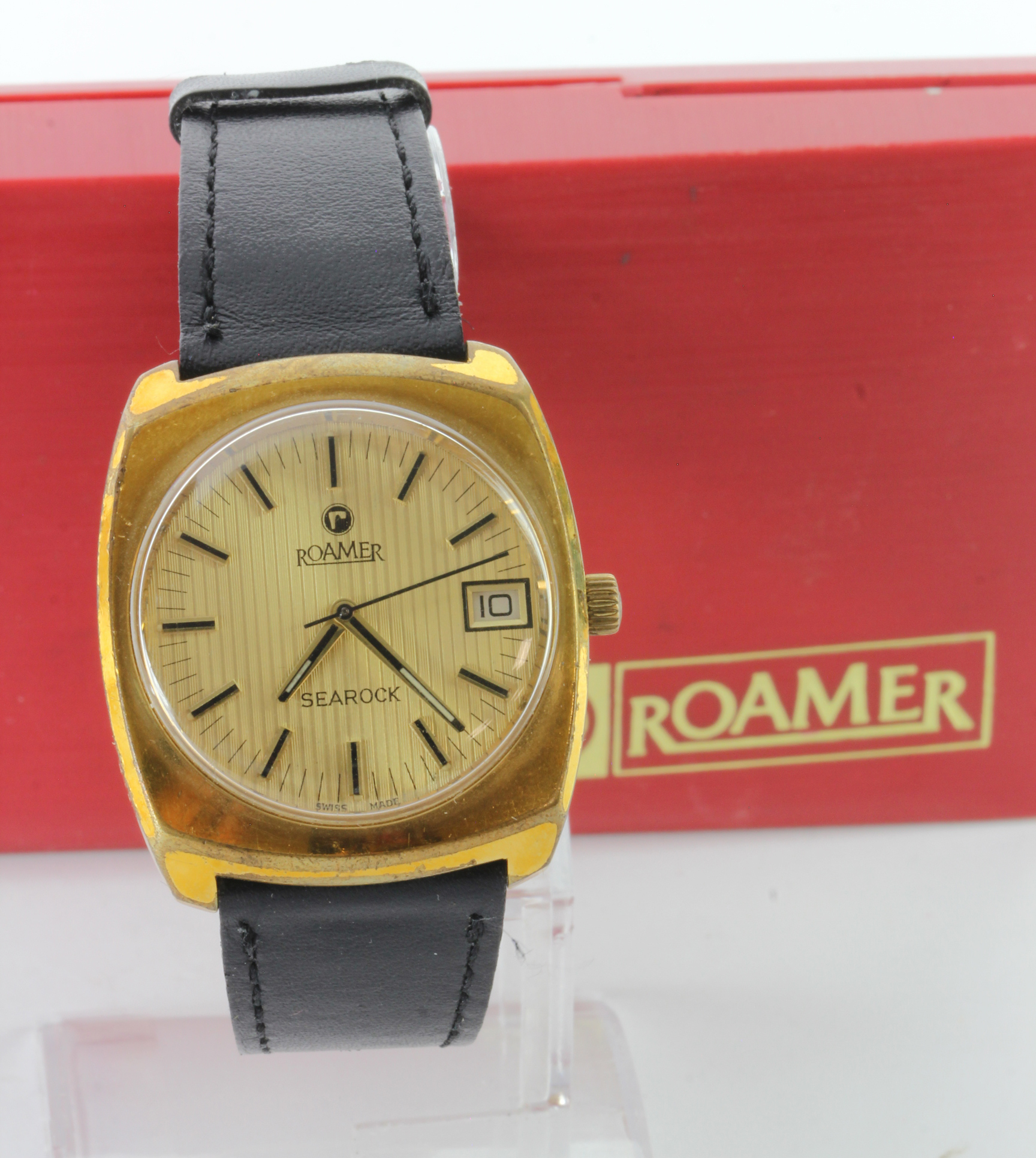 Gents gold plated Roamer "Searock" automatic wristwatch. Working when ...