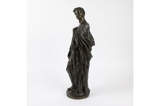 Émile Victor BLAVIER (XIX-XX) Bronze of a Roman Scholar in toga named ...