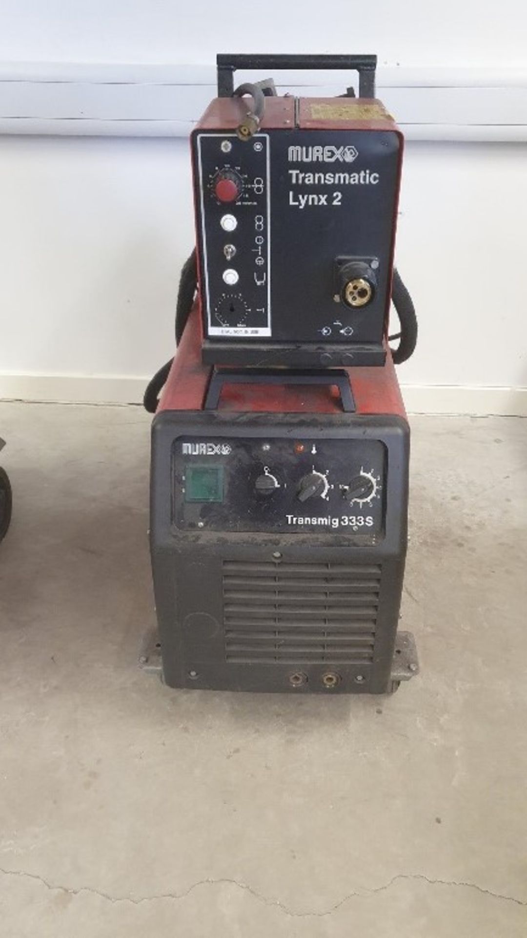 Murex Transmig 333S Mig Welder. With Transmatic Lynx 2 Top Unit
