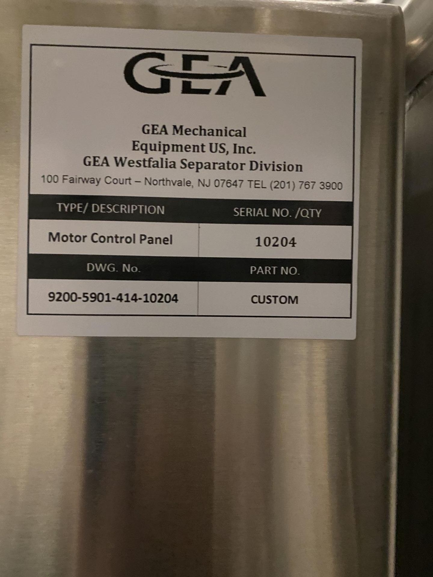 2019 GEA Centrifuge Skid Including GEA Westfalia GSC-18-06-577 ...