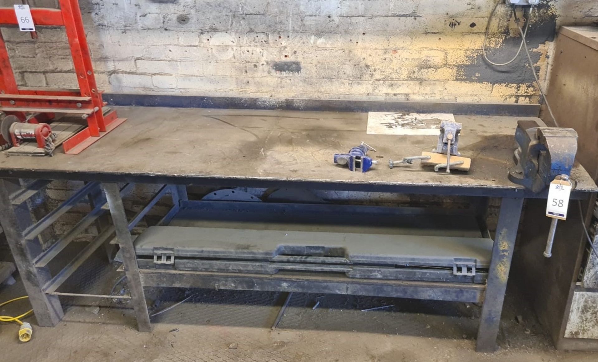 Fabricated Workbench fitted with Record No23 Engineers Vice