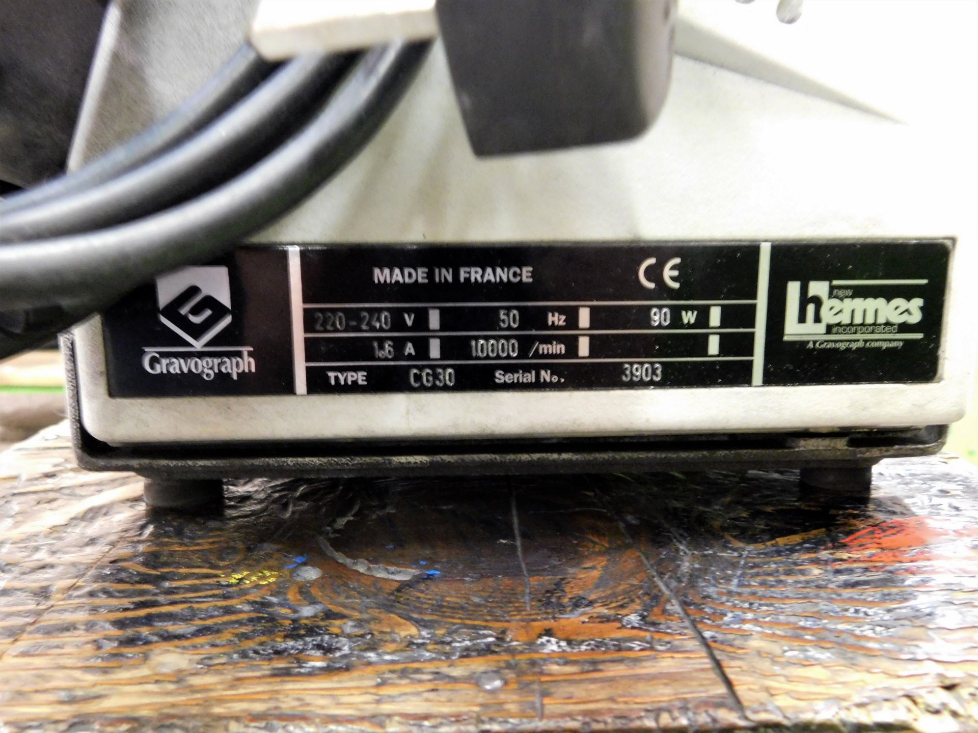 Gravograph Type CG30 Bench top Tool Sharpener S/No 3903