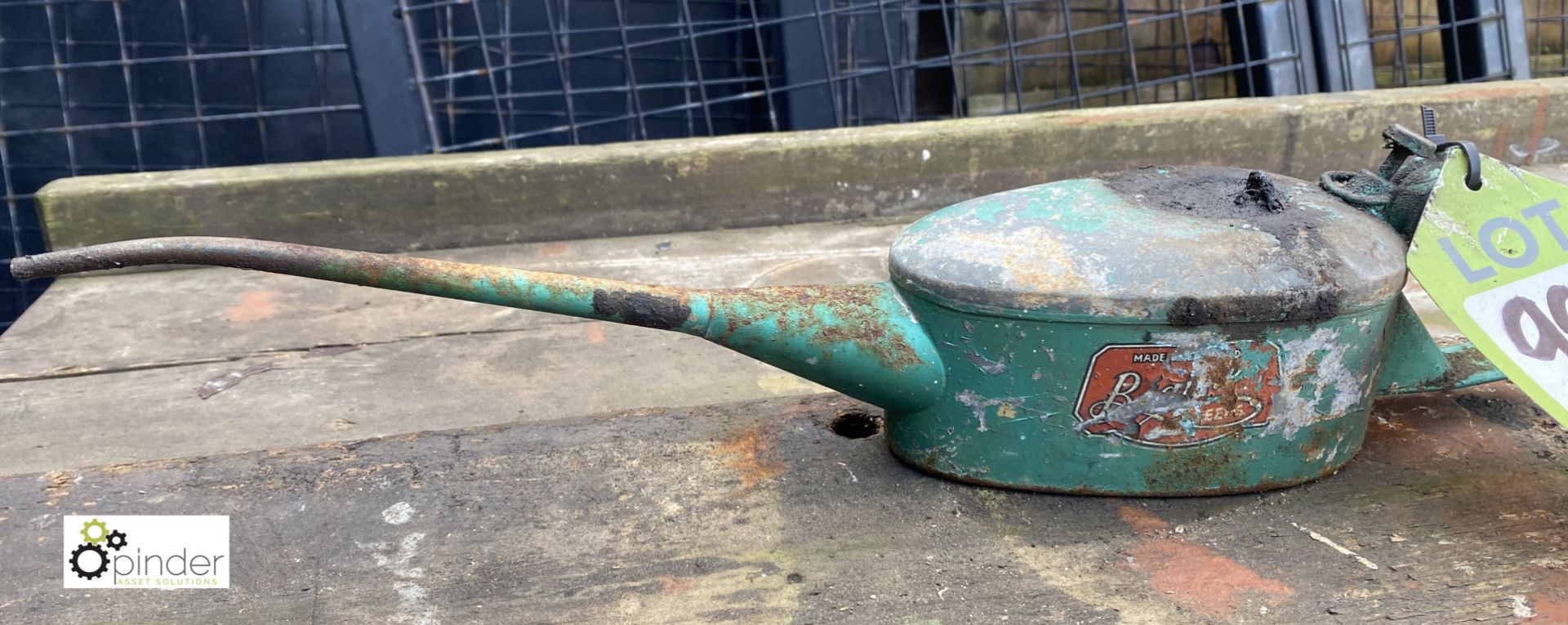 A vintage metal Oil Can