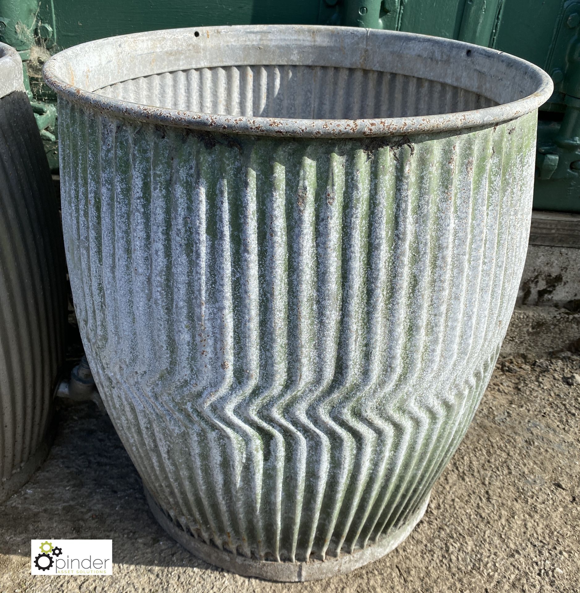 An original metal galvanised Dolly/Peggy Tub, circa 1920s, 21in high x ...