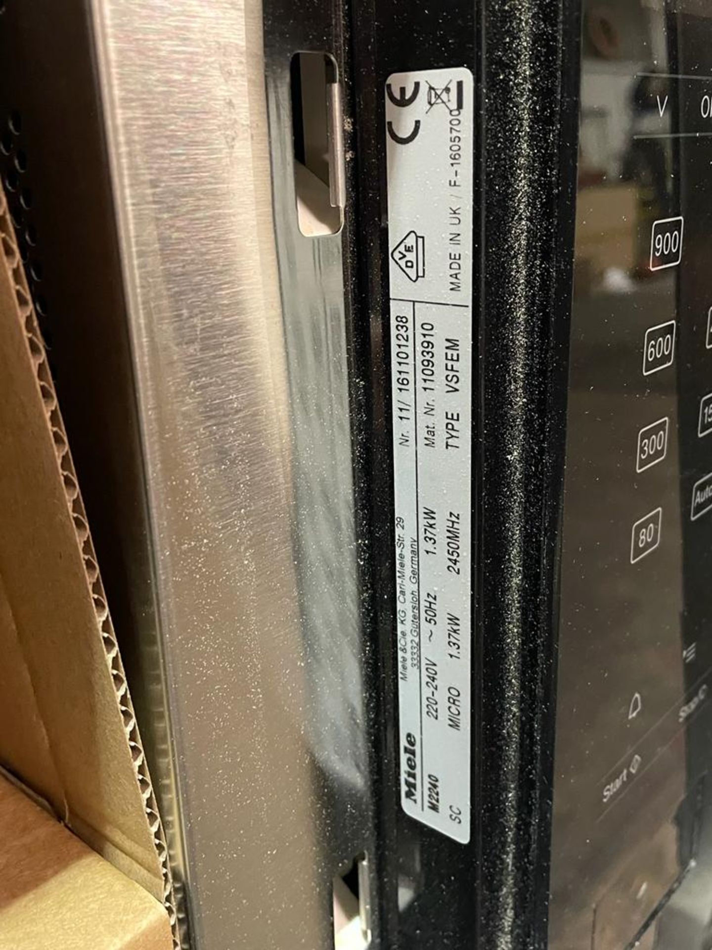 Miele Integral Microwave Oven Type M2240 7-Segment Display With Sensor ...