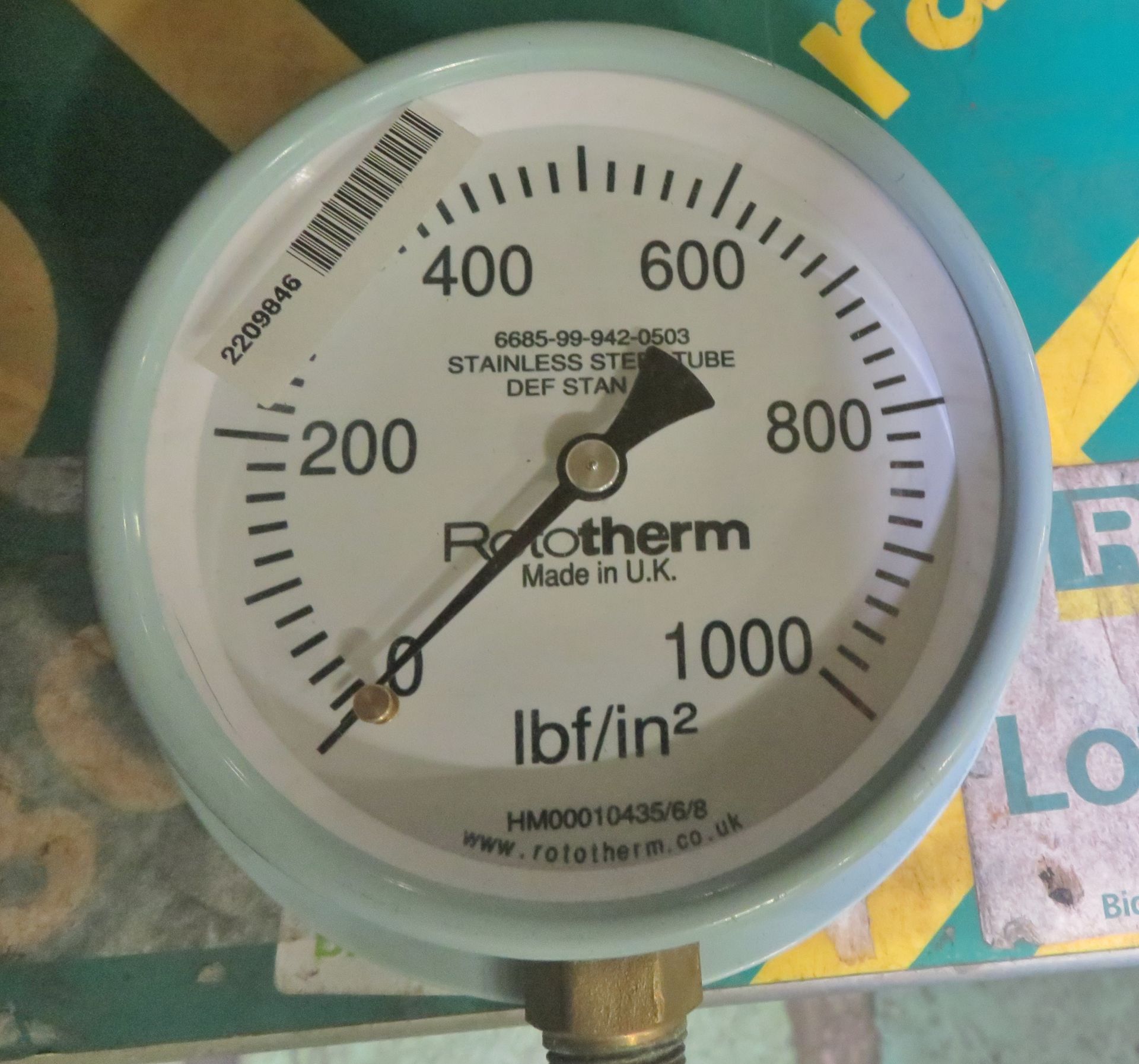 2x Rototherm LBF/IN2 Pressure Gauges