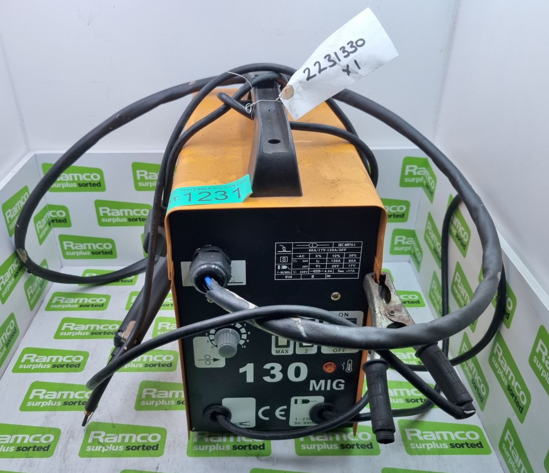 Juba 130 MIG welder 230V 50/60Hz L18 x W34 x H35Cm
