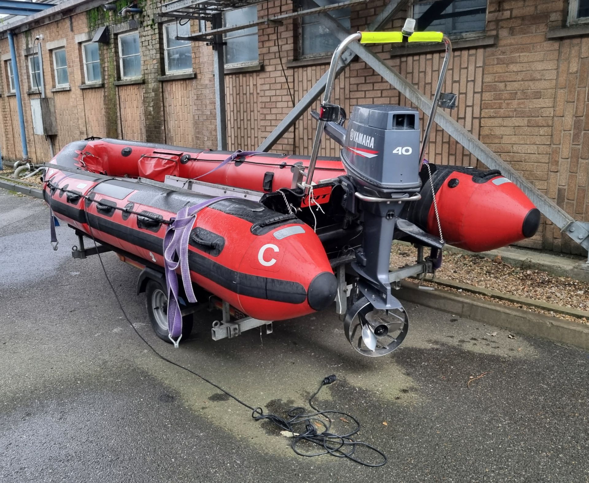SIT Resqcraft 5000 with Yamaha 40 outboard engine & SBS R2 750 Trailer ...