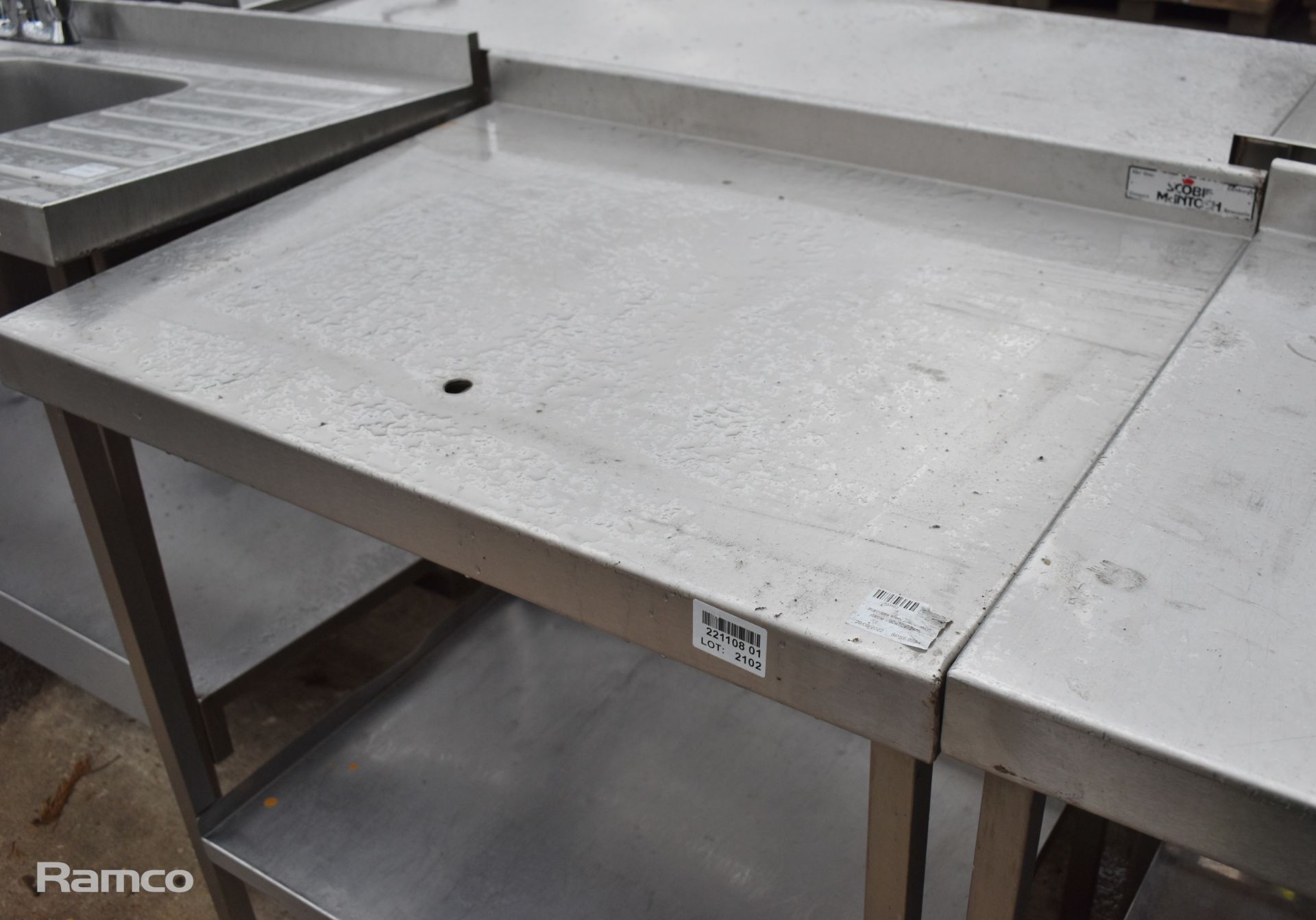 Stainless steel preparation table - 90x70x92cm