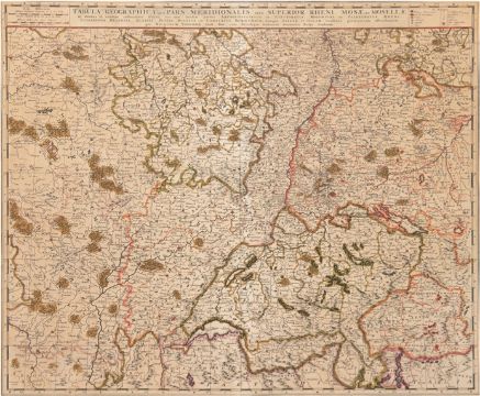 Visscher, Nikolas (1618-1709) "Historische Karte von Lothringen, Elsass ...