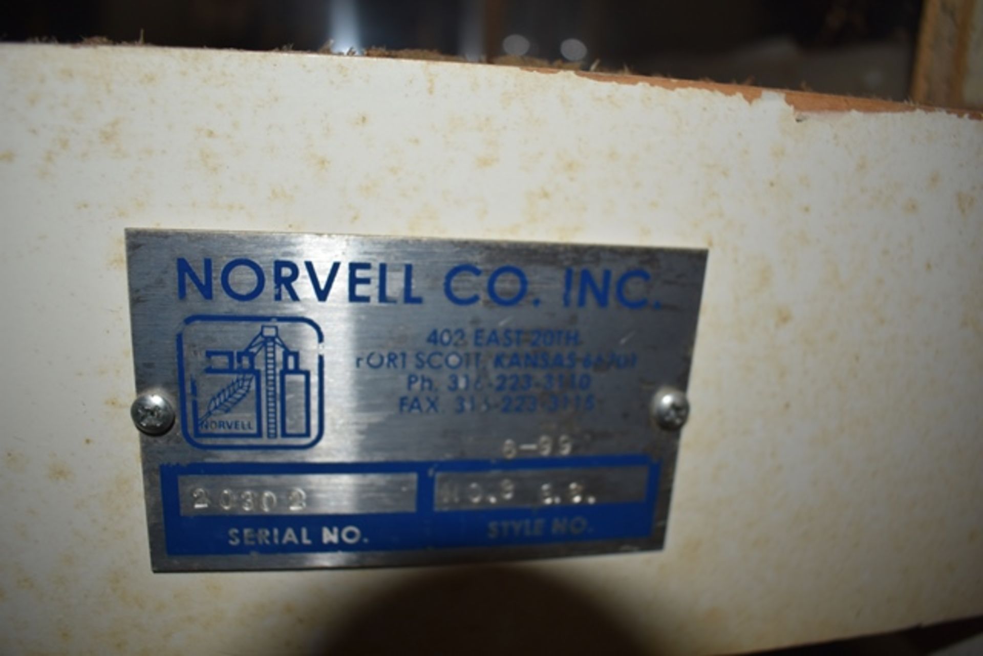 Norvell Sifter, Style 3-S-S/Serial 20302, Door and Sieve Trays are ...