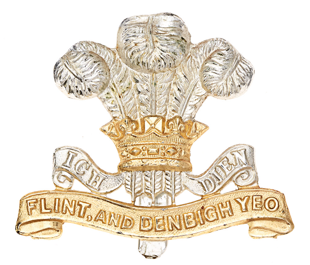 Welsh. Flint & Denbigh Yeomanry anodised cap badge circa 1962. Good ...