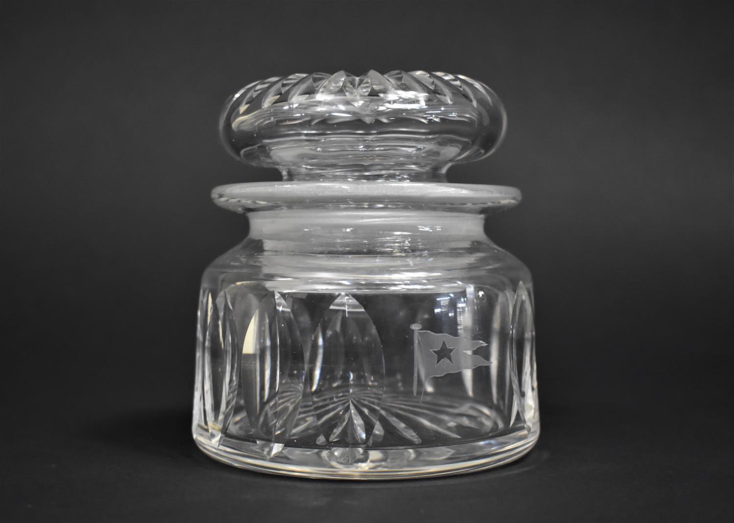 A Cunard White Star Glass Pickle Jar by Stuart Crystal, Made for ...