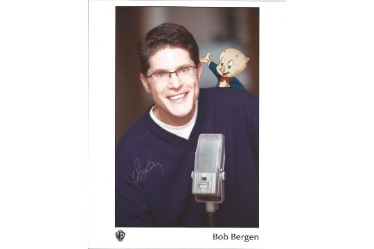 Voice actor Bob Bergen signed 10x8 colour photo featuring the Warner ...