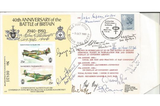 WW2 12 Signatures on 40th Anniversary or the Battle of Britain FDC ...