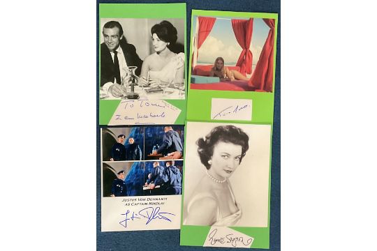 James Bond Collection of 4 Signatures with photos, Signature includes ...