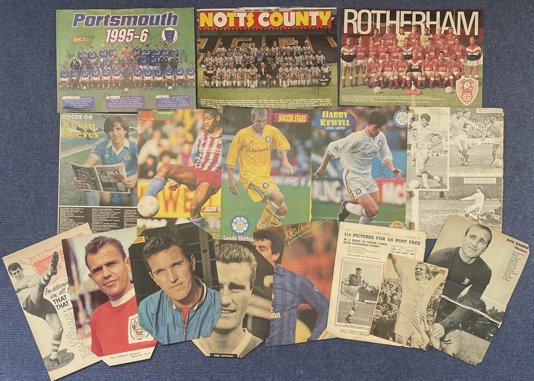 Football signed magazine collection. Signatures such as Howard Kendall ...