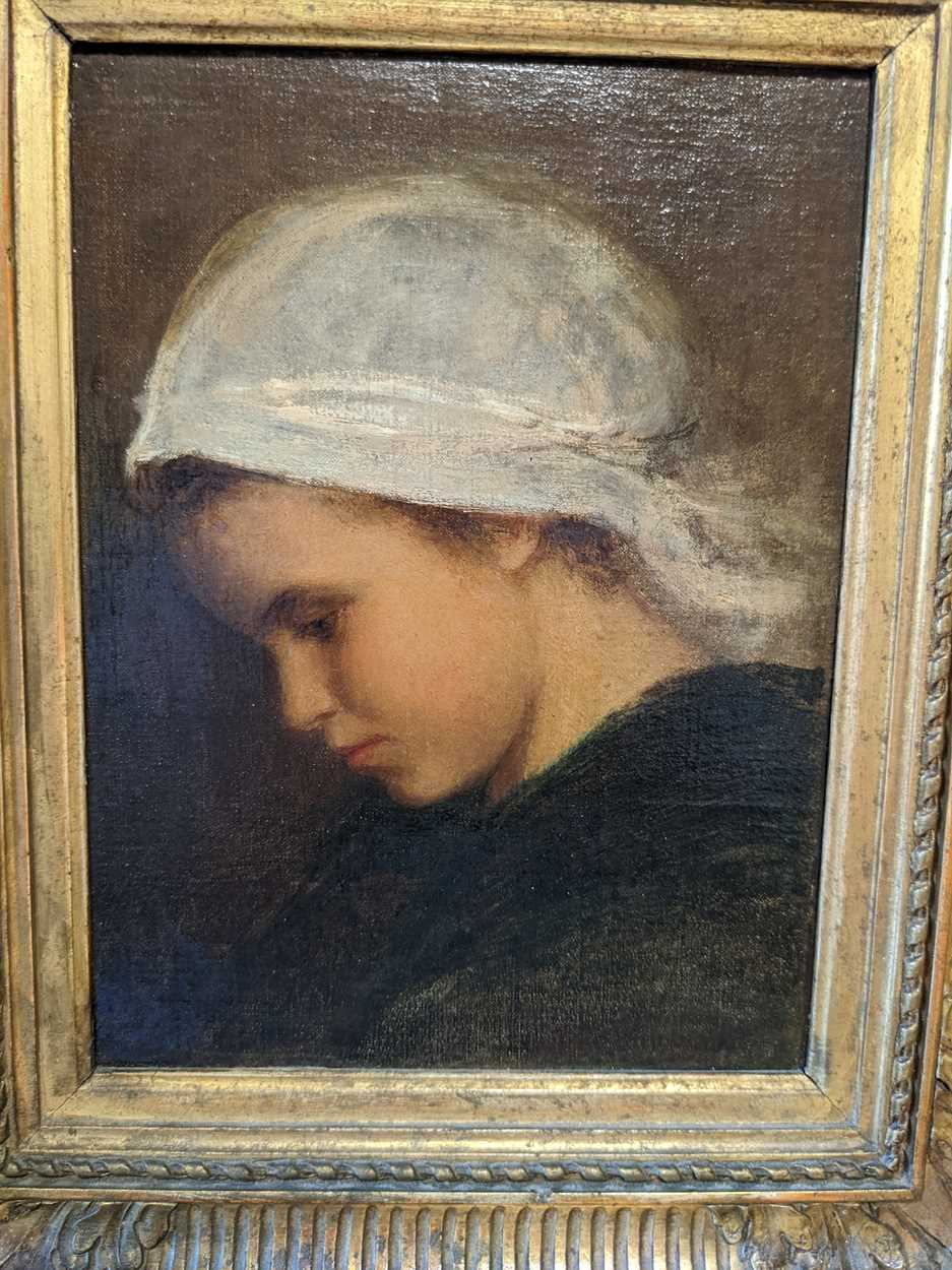 Portrait of a girl in contemplationsigned 'Fritz Paulsen' (lower right ...