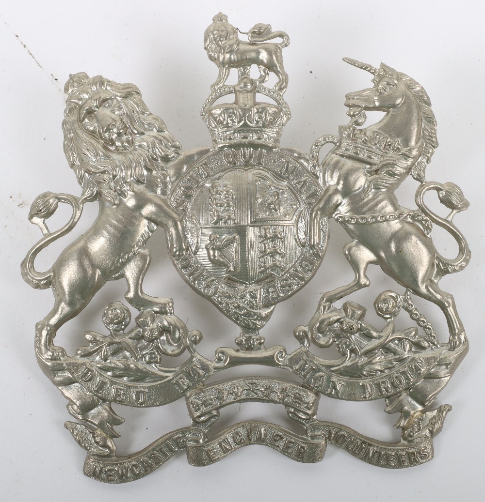 Scarce Newcastle Engineer Volunteers Home Service Helmet Plate, fine ...
