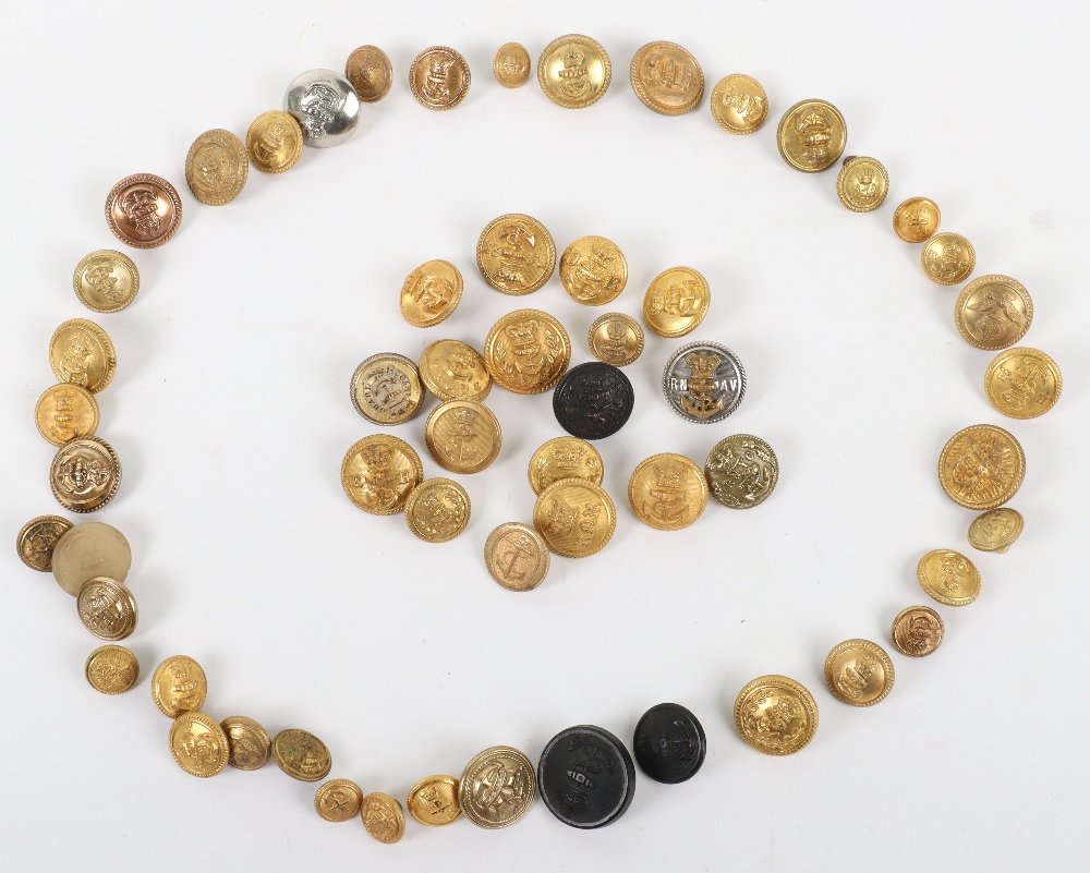 Fine Collection of British Royal Navy Buttons, including Victorian ...