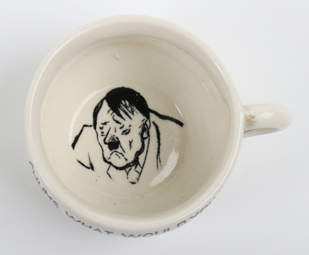 Anti Hitler Novelty Miniature Chamber Pot, being of glazed porcelain ...