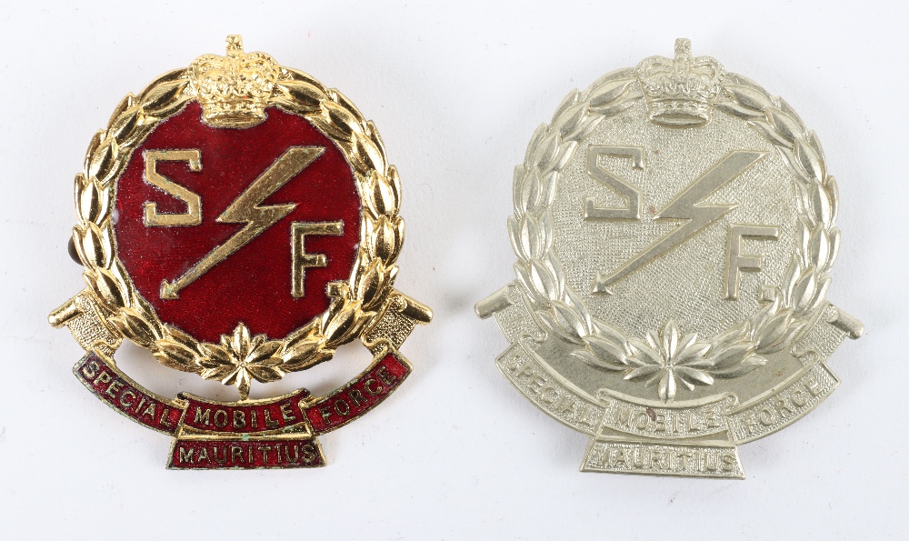 Rare Special Mobile Force Mauritius Cap Badge, die stamped brass badge ...