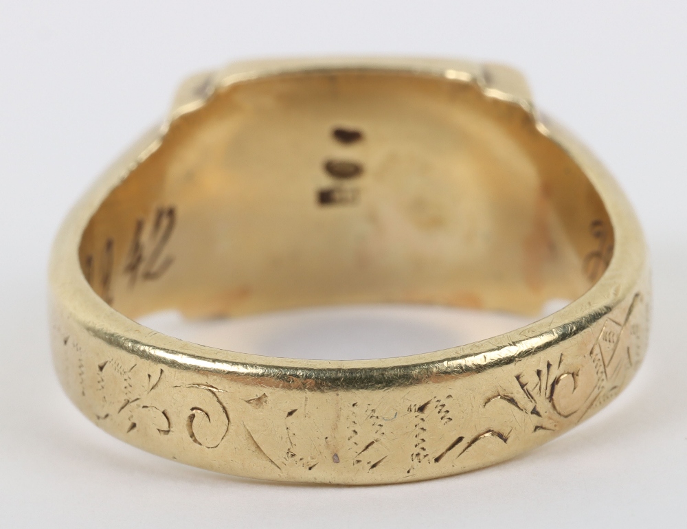Gold Personal Finger Ring of Luftwaffe Bomber Pilot Oberst Joachim ...