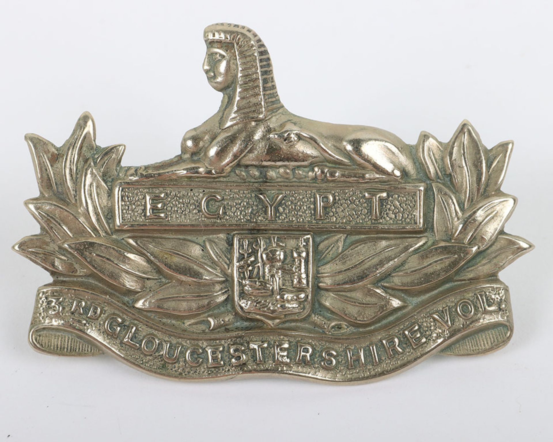 3rd Volunteer Battalion Gloucestershire Regiment Cap Badge, white metal ...