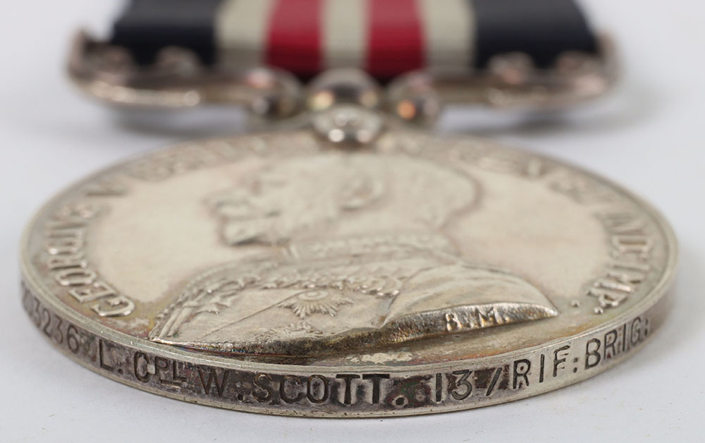 Great War Military Medal 13th Battalion Rifle Brigade for the May 1918 ...