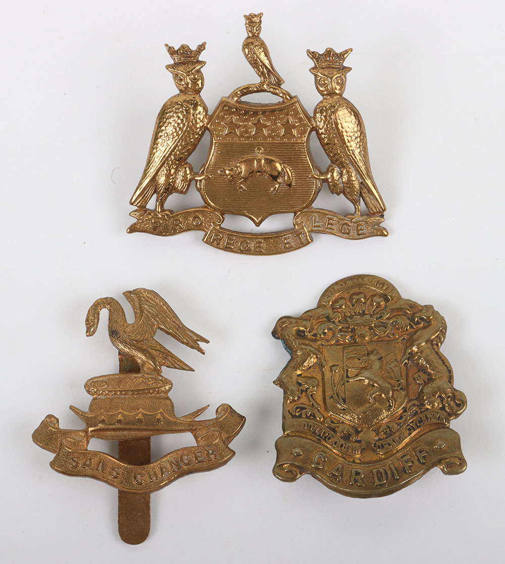 WW1 16th Battalion Welsh Regiment Cardiff Pals Cap Badge, brass die ...