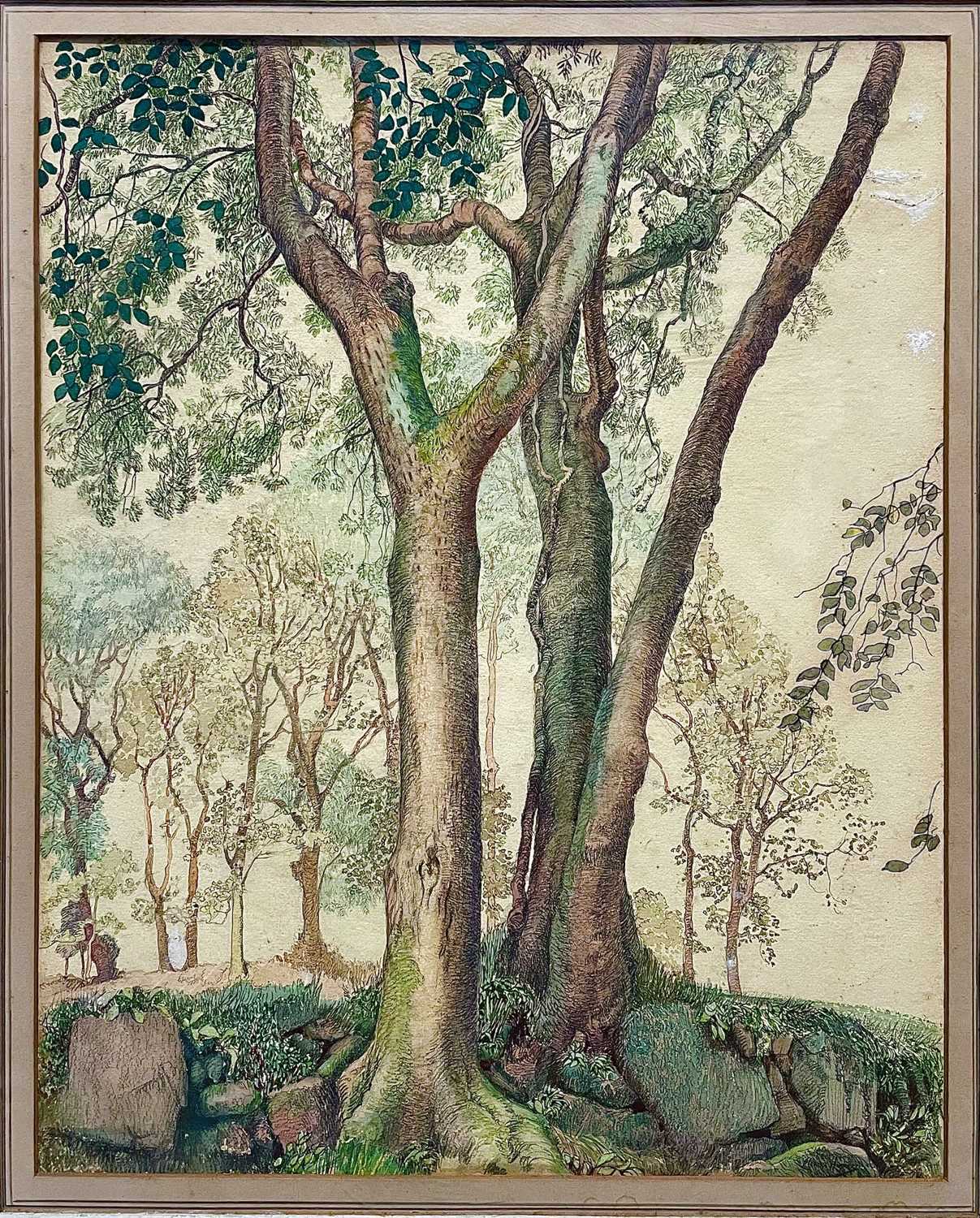 Eleanor HUGHES (1882-1959)Lamorna TreesWatercolour50x40cmProvenance ...