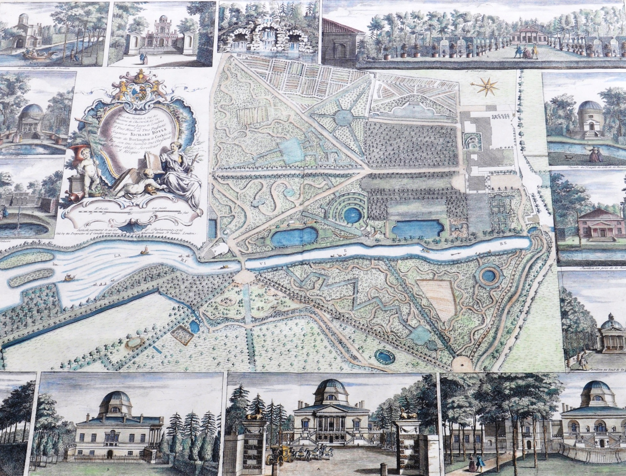 JOHN ROQUE - LARGE 18TH CENTURY FRENCH MAP / PLANS ENGRAVING - auctions ...