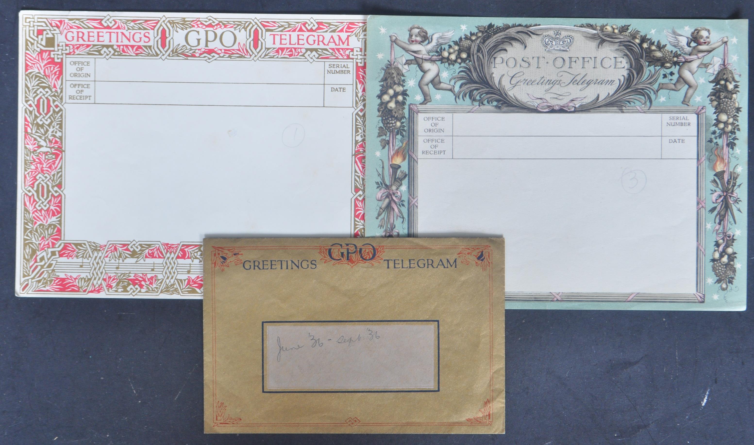 1935 & 1936 GPO GREETINGS TELEGRAM. FIRST EVER ISSUES & FIRST VALENTINE ...