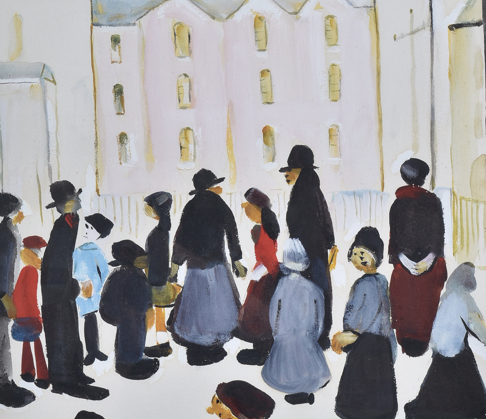 L S Lowry (British b. 1887) Group Of People, 1959 Limited edition ...