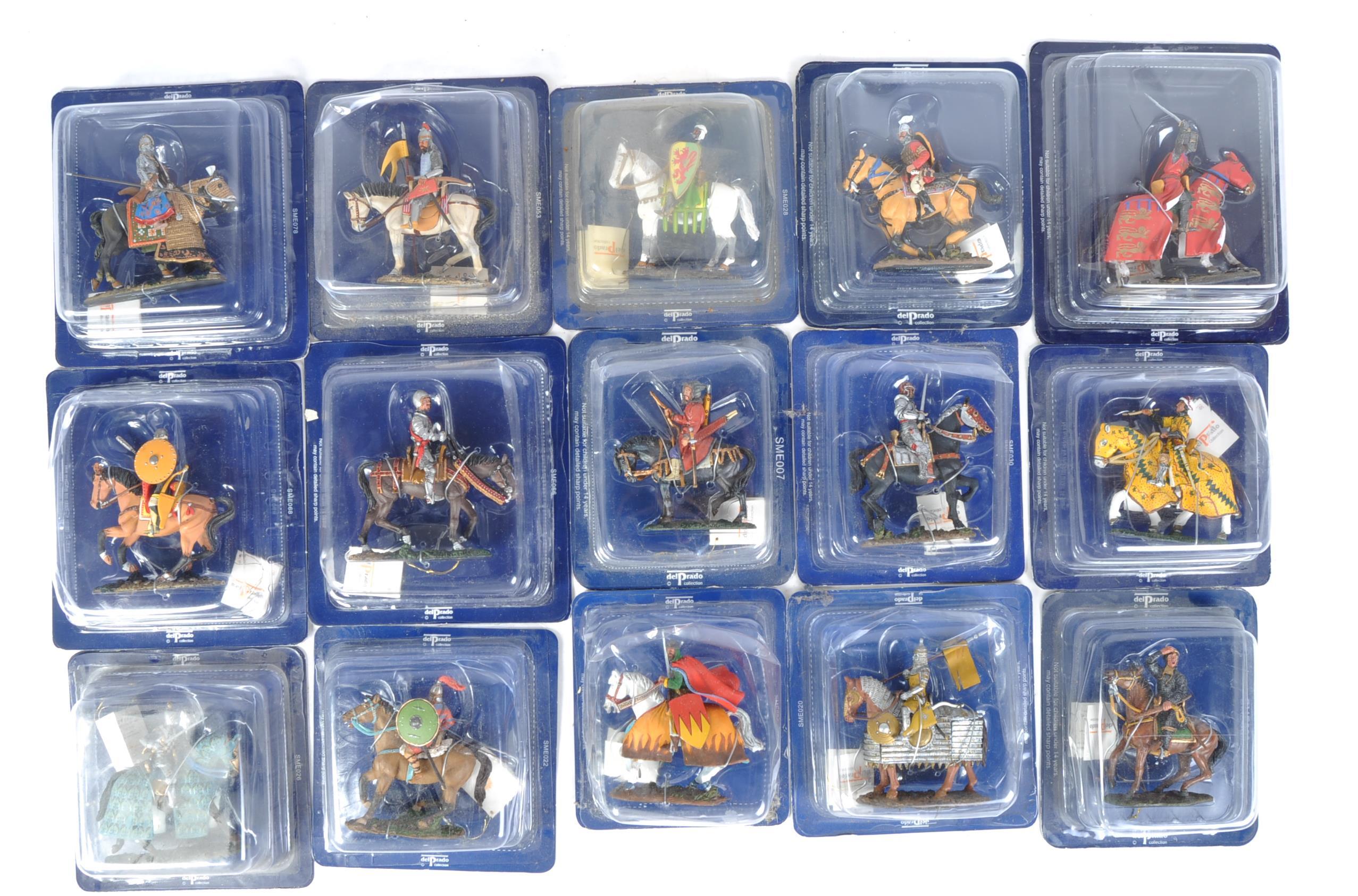 A collection of x15 assorted Del Prado made lead toy soldiers. The ...