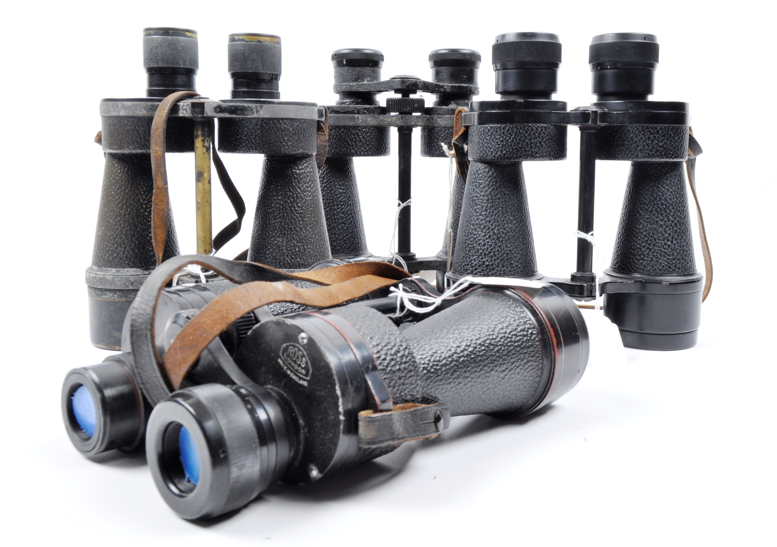 A collection of four Ross London vintage binoculars. Models included ...