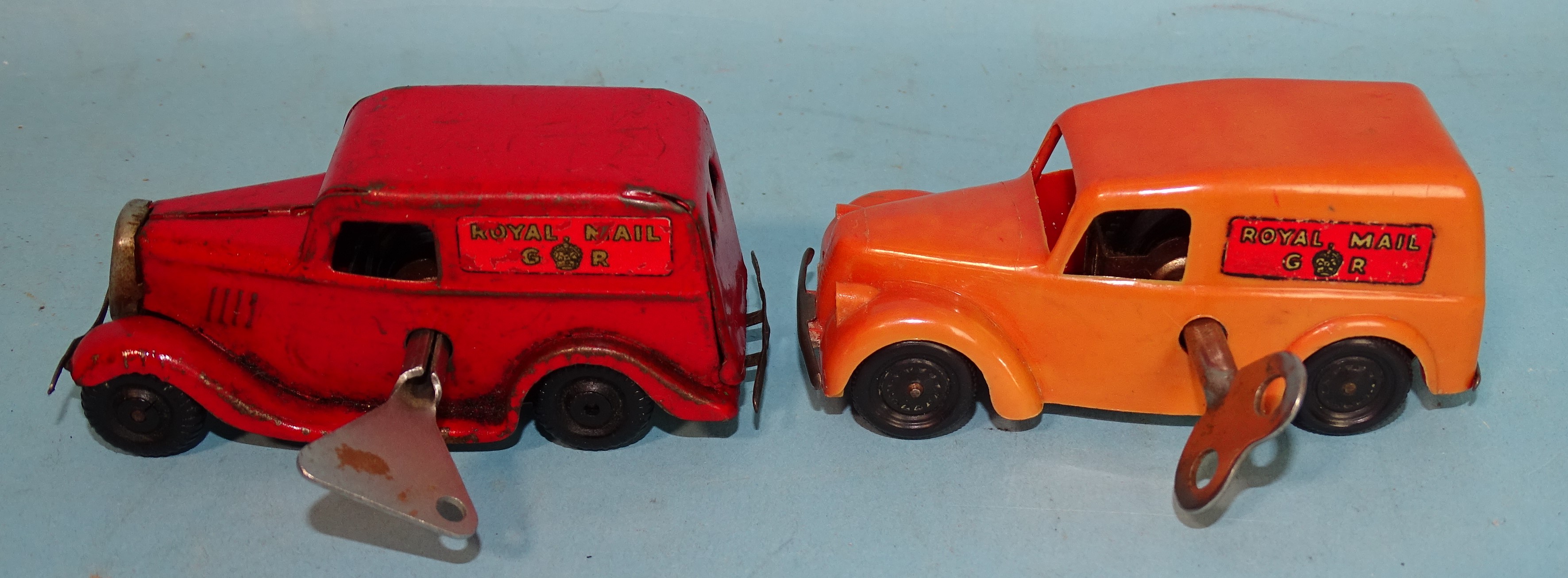 Triang Minic, a tinplate clockwork Ford Royal Mail Van and a Morris ...