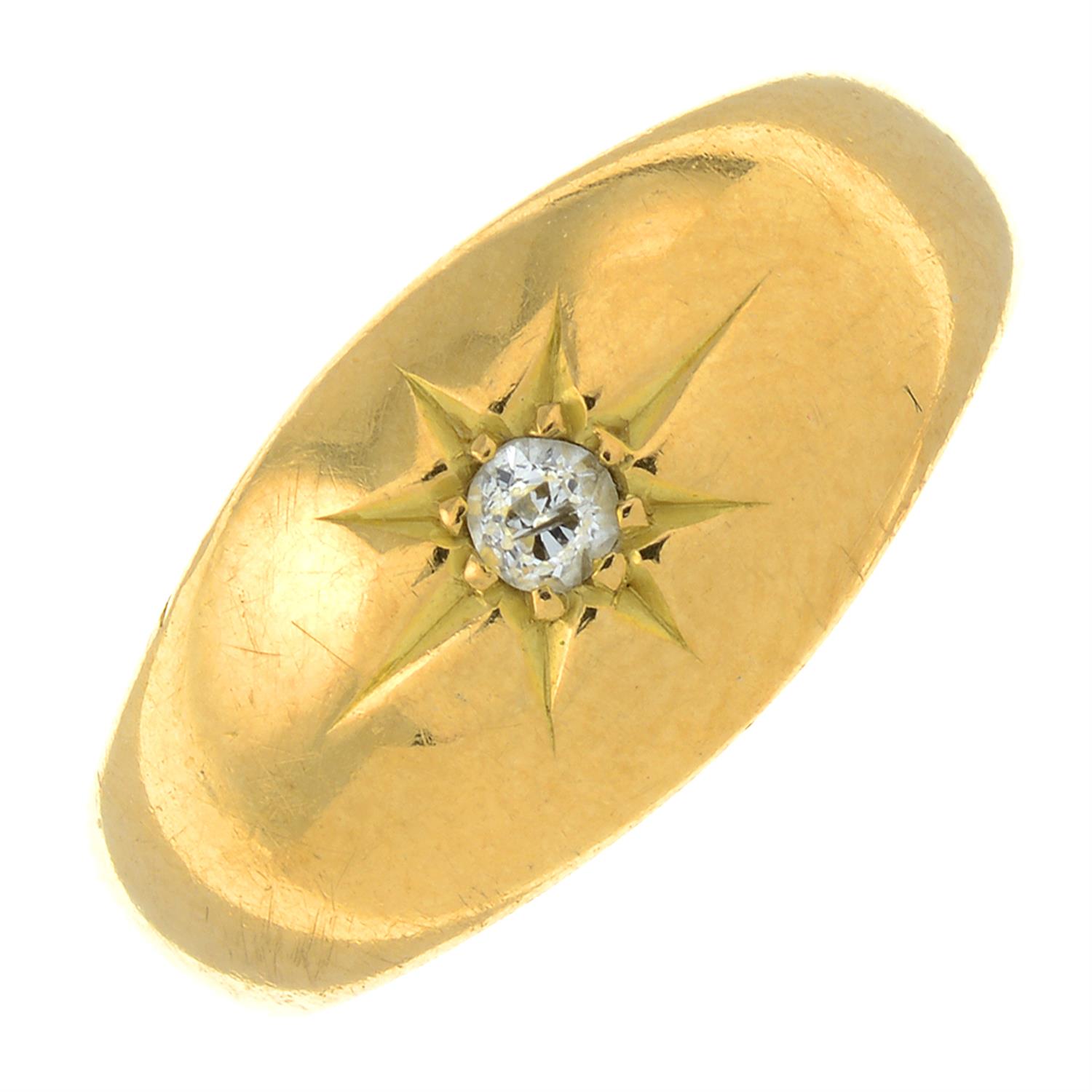 An early 20th century 18ct gold old-cut diamond ring.Hallmarks for ...