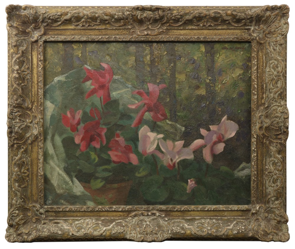 George William Leech, British (1894-1966) "Still Life, Flowers," O.O.C ...