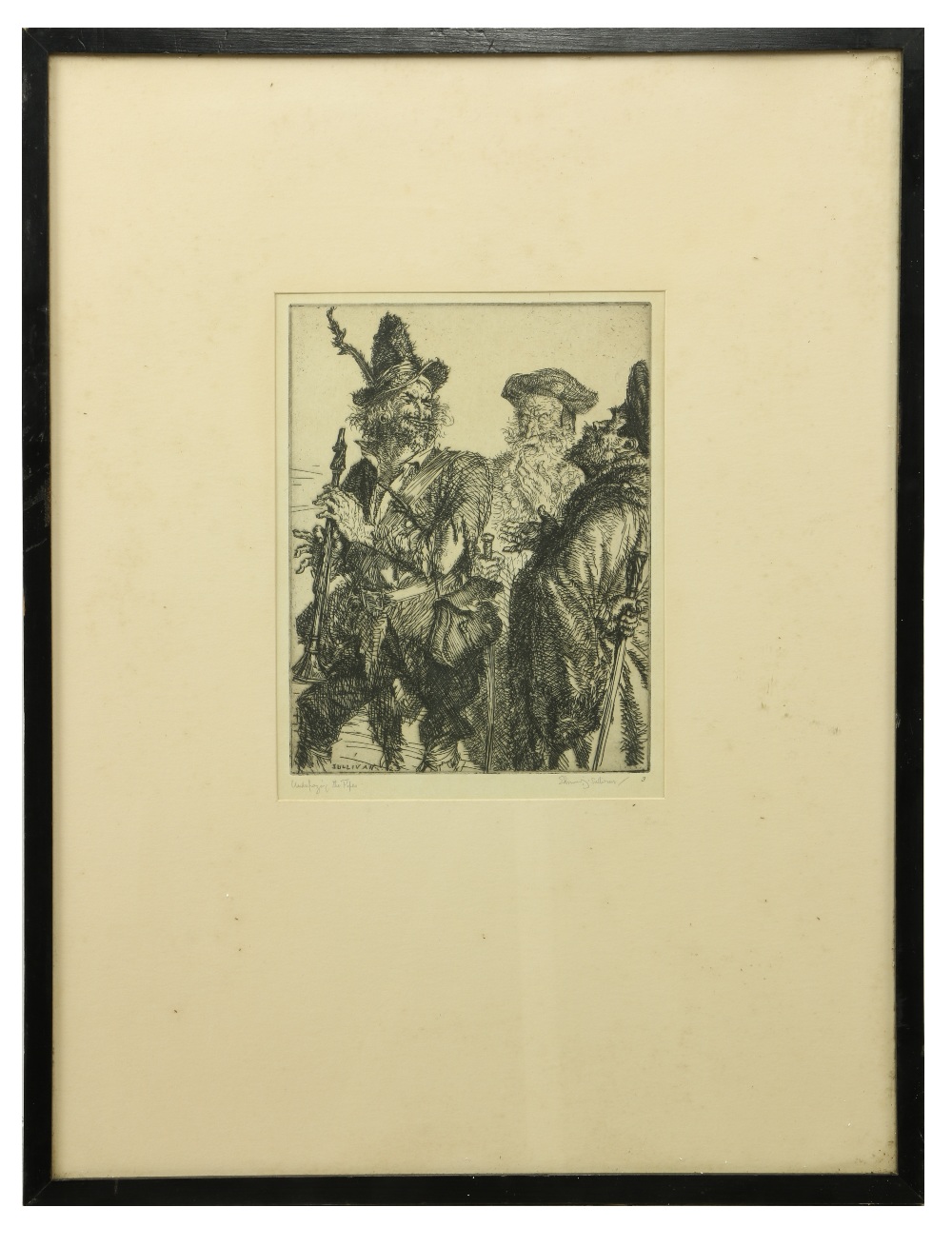 Edmund Joseph Sullivan, British (1869-1933) "Underpaying the Piper ...