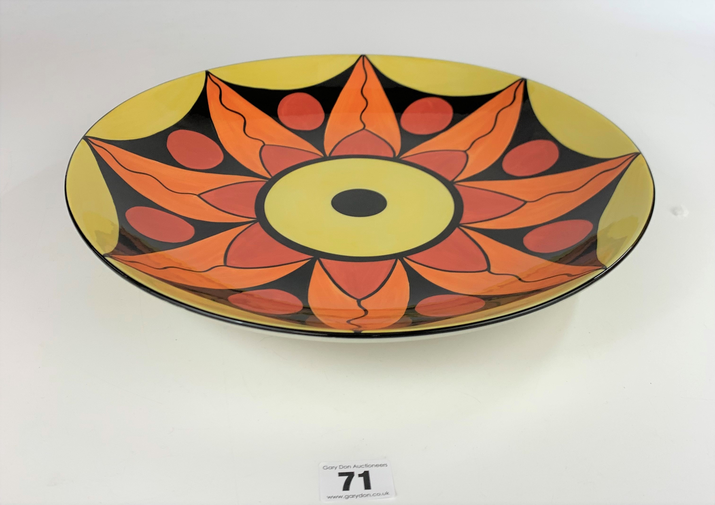 Lorna Bailey charger ‘Kaleidoscope’, no. 60/100. 14” diameter.
