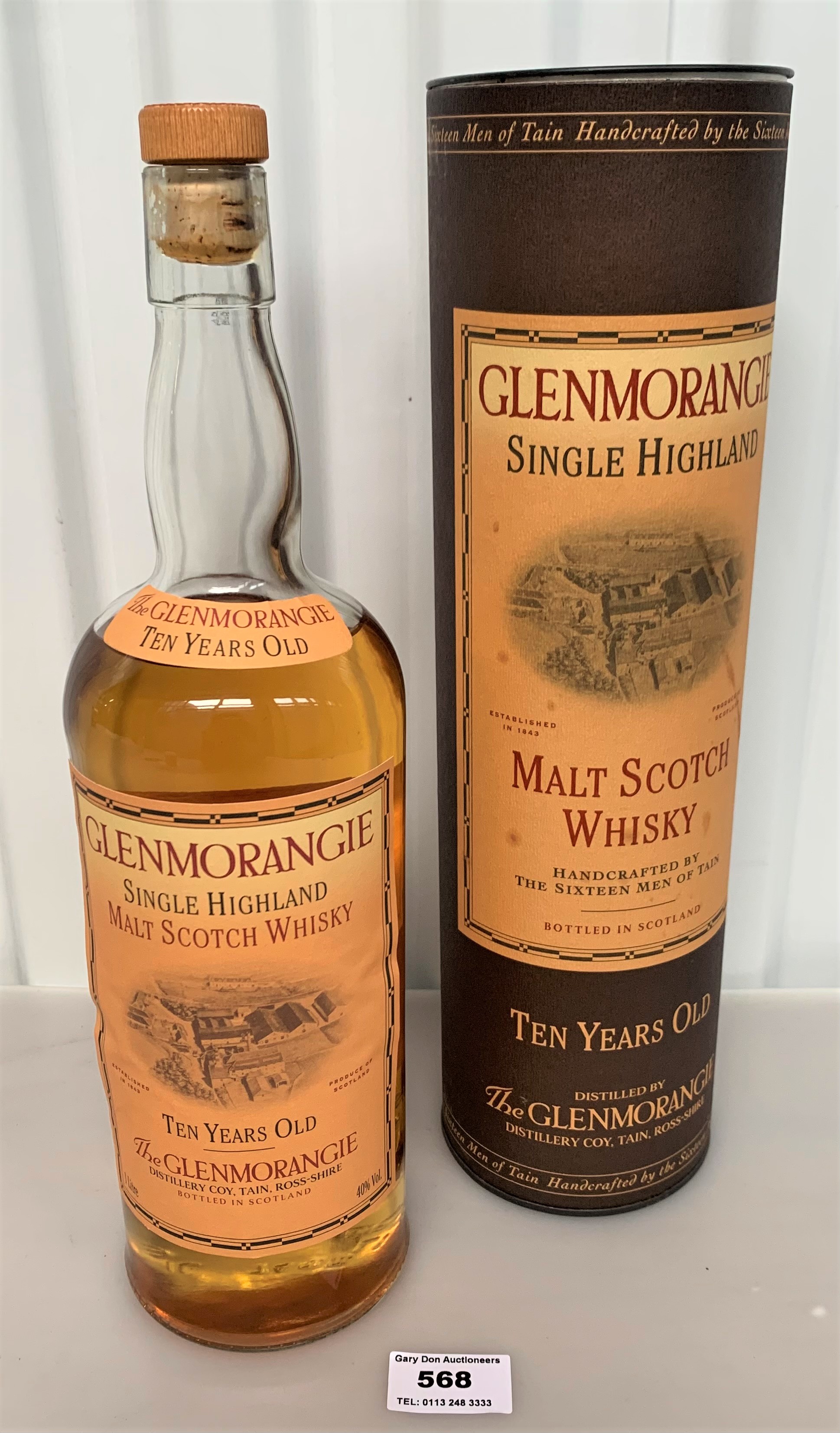 Boxed Glenmorangie Single Highland Malt Scotch Whisky, Ten Years Old, 1 ...