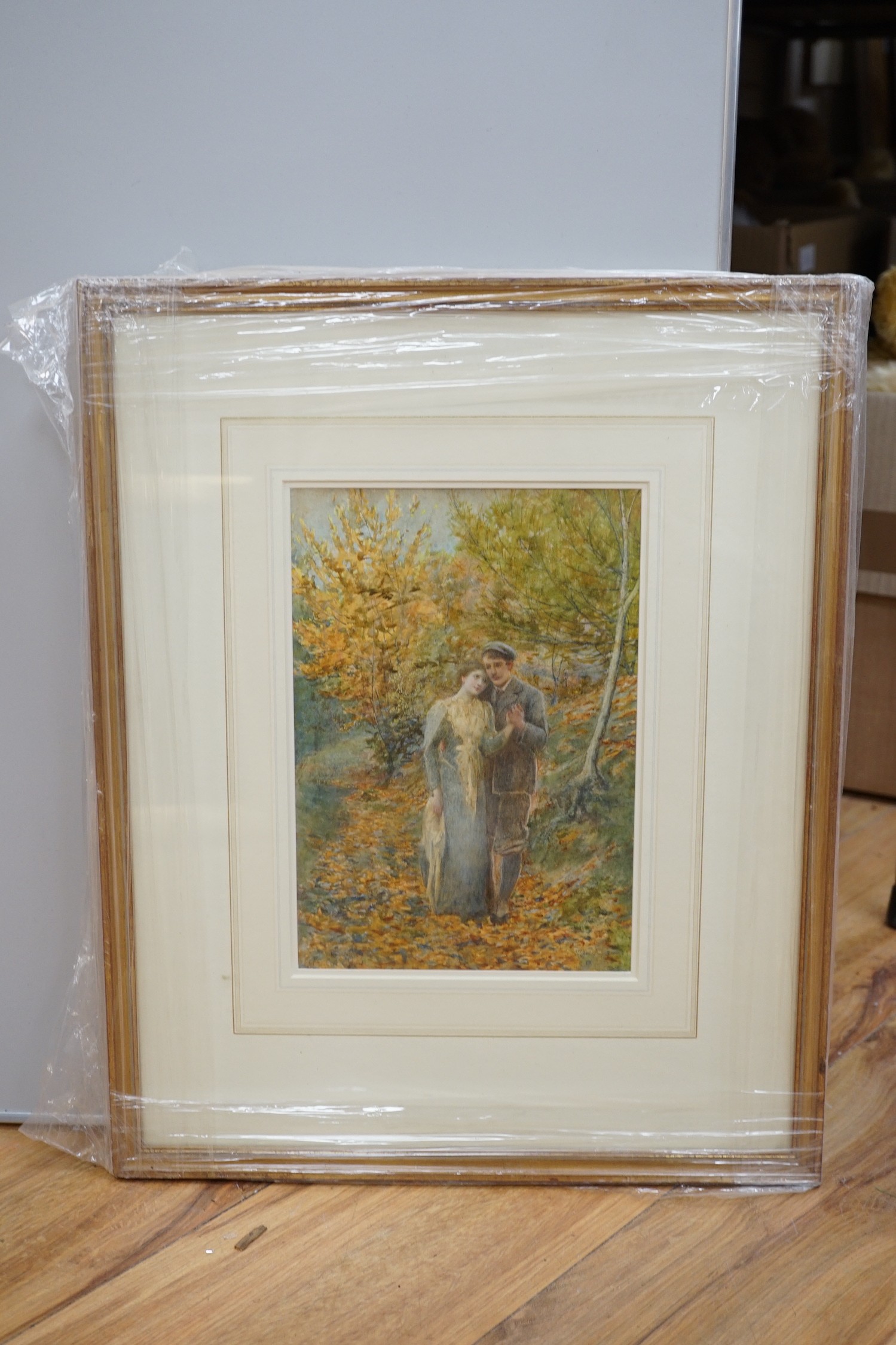 Alfred Edward Emslie (1847-1927), watercolour, 'Golden Days ...