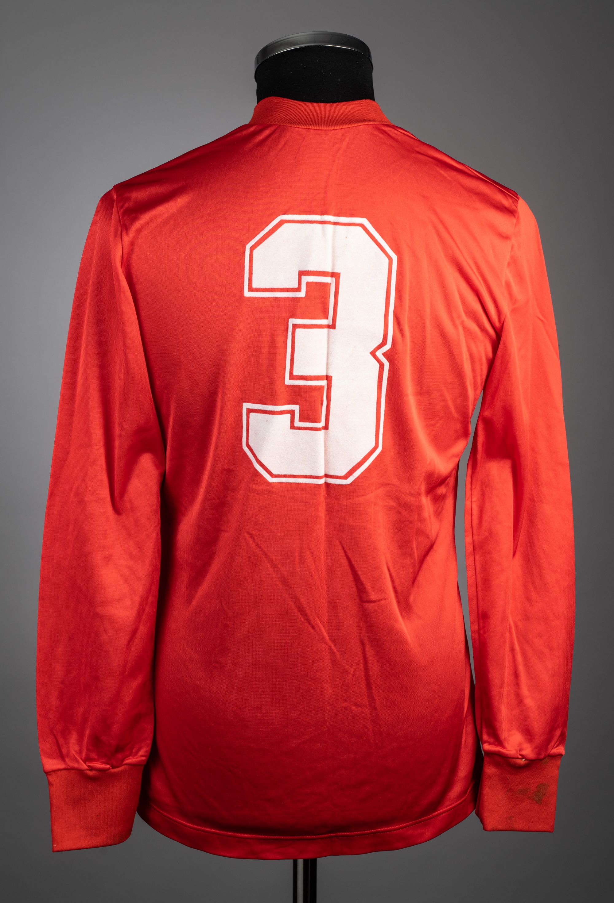 Red Spain No.3 "B" International jersey gained as a swap by England's ...