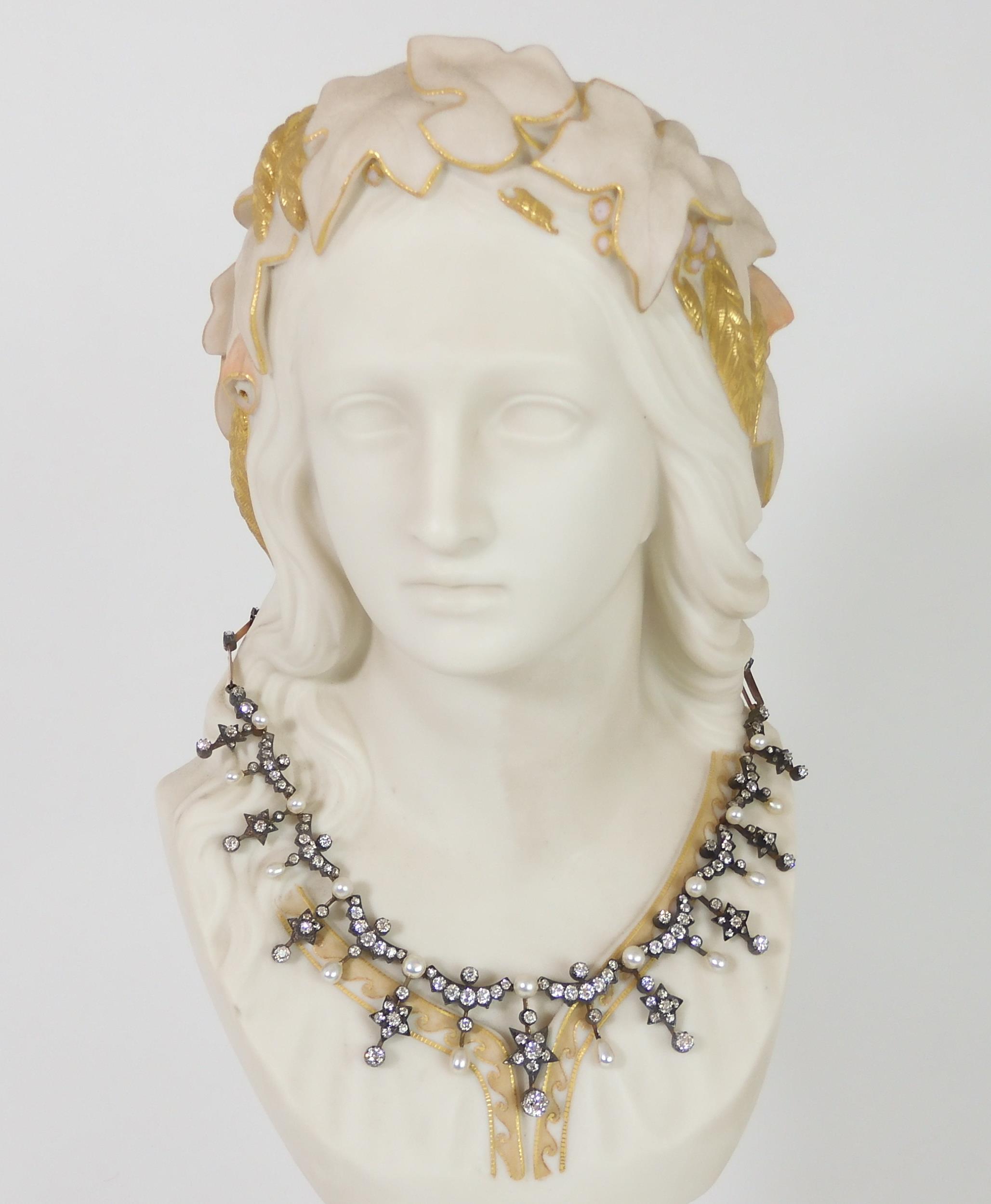 A GARRARD & CO PEARL AND DIAMOND TIARA the ultimate in metamorphic ...